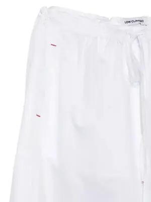 LOW CLASSIC Drawstring Midi Skirt - White