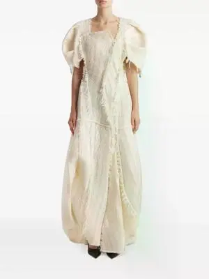Khaite Quintin Fringed Maxi Dress