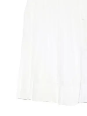 LOW CLASSIC Pleated Midi Skirt - White