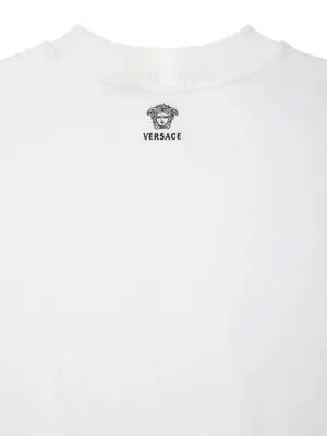 Versace Embroidered Stretch Cotton-jersey T-shirt