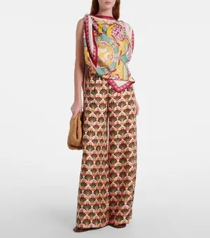La DoubleJ Florette Placée Asymmetric Silk Twill Top