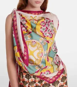 La DoubleJ Florette Placée Asymmetric Silk Twill Top