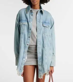 Blumarine Embroidered Denim Overshirt