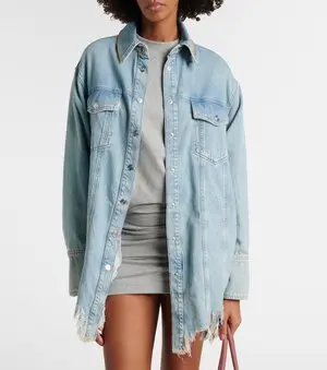 Blumarine Embroidered Denim Overshirt