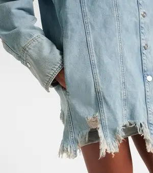 Blumarine Embroidered Denim Overshirt