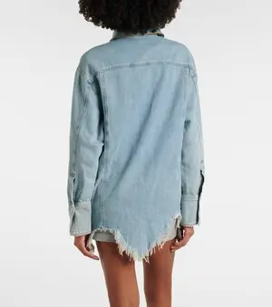 Blumarine Embroidered Denim Overshirt