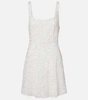 Rixo Ronan Sequined Minidress - White