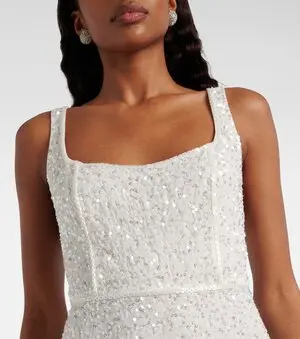 Rixo Ronan Sequined Minidress - White