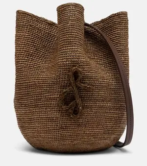 Ruslan Baginskiy Hatbag Raffia Crossbody Bag - Brown