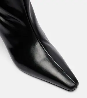 JUDE Leather Knee-high Pointed Toe Boots