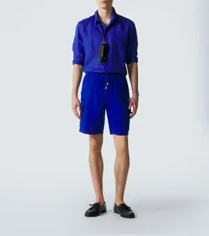 Vilebrequin Linen Bermuda Shorts - Blue