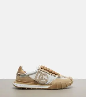 Dolce & Gabbana Dg Athletic Suede-trimmed Sneakers