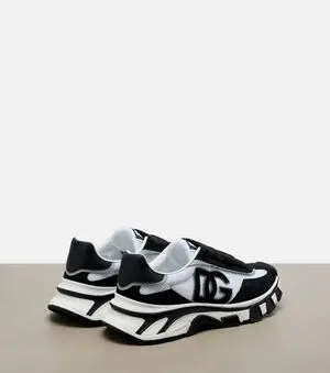 Dolce & Gabbana Suede-trimmed Sneakers - Black