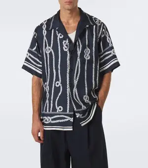 Dolce & Gabbana Printed Silk Bowling Shirt