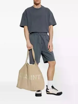 ALLSAINTS Xander Flocked-logo T-shirt - Blue
