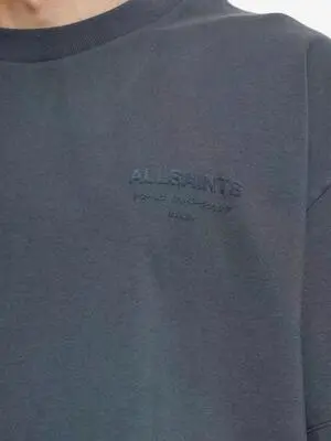 ALLSAINTS Xander Flocked-logo T-shirt - Blue
