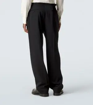 Dolce & Gabbana Virgin Wool Gabardine Wide-leg Pants