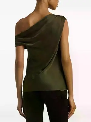 Ralph Lauren Draped Asymmetric Top - Green