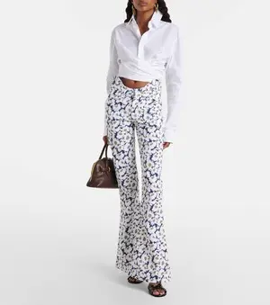 JEAN PAUL GAULTIER Floral Flared Jeans
