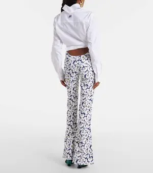 JEAN PAUL GAULTIER Floral Flared Jeans