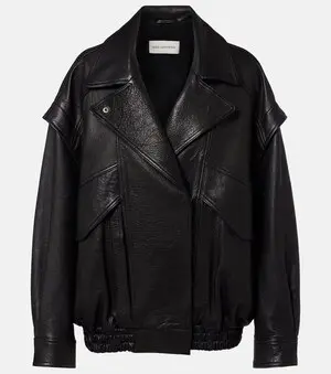 Nour Hammour Micah Leather Jacket - Black