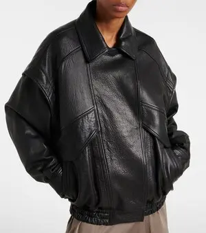 Nour Hammour Micah Leather Jacket - Black