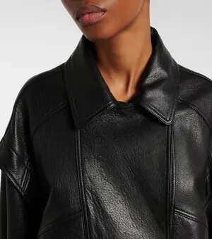 Nour Hammour Micah Leather Jacket - Black