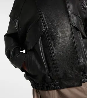 Nour Hammour Micah Leather Jacket - Black