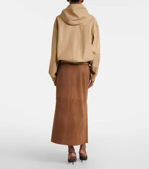 Nour Hammour Leather Wrap Skirt - Brown