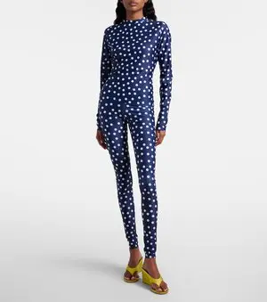JEAN PAUL GAULTIER Polka-dot Jersey Top - Blue