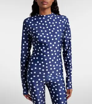 JEAN PAUL GAULTIER Polka-dot Jersey Top - Blue