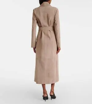 Nour Hammour Gallery Suede Coat