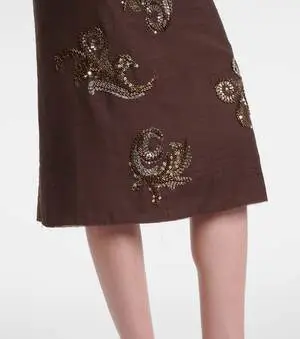 XU ZHI Sequined Midi Skirt