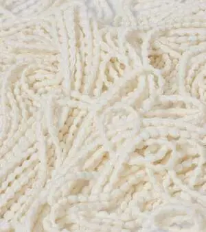 Alaïa Beaded Fringed Scarf
