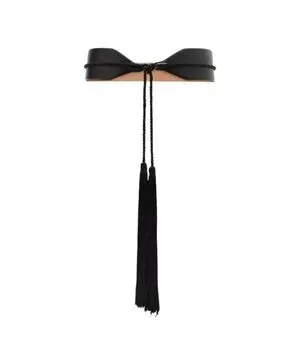Alaïa Tassel-trimmed Leather Belt - Black