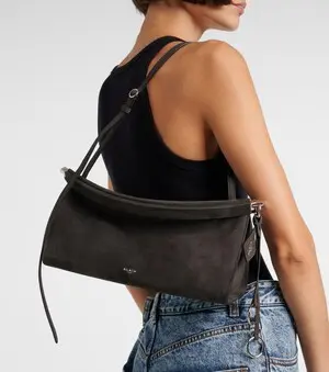 Alaïa Le Click East West Shoulder Bag - Grey
