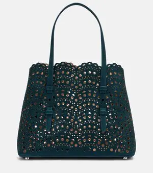 Alaïa Le Mina 25 Vienne Wave Tote Bag - Blue