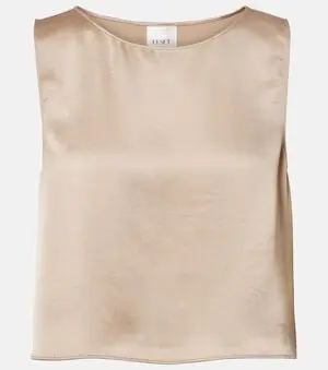 LESET Barb Satin Top - Beige