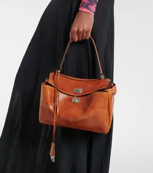 Balenciaga Rodeo Medium Leather Top-handle Bag - Brown