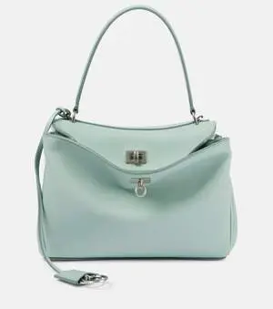 Balenciaga Rodeo Medium Leather Top-handle Bag - Green