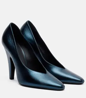 Alaïa Cone Leather Pumps - Blue