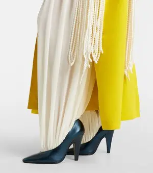 Alaïa Cone Leather Pumps - Blue