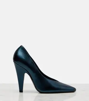 Alaïa Cone Leather Pumps - Blue