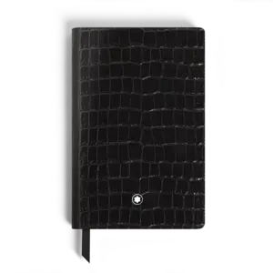 Montblanc Notebook Small, Crocoembossed Leather, Lined Pages - Black