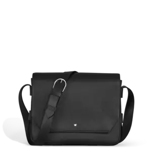 Montblanc Sartorial Embossed Leather Messenger Bag - Black