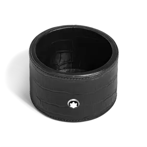 Montblanc Desk Tray Medium, Crocoembossed Leather - Black