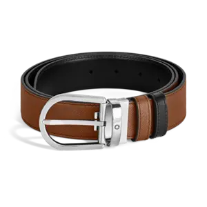 Montblanc Horseshoe 35mm Reversible Belt - Black