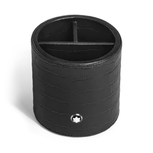 Montblanc Pen Holder, Crocoembossed Leather - Black