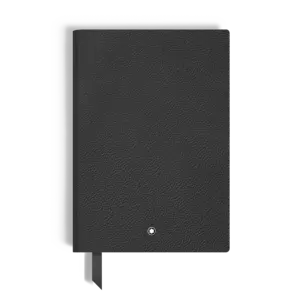 Montblanc Medium Notebook In Grain Leather, Lined Pages - Black