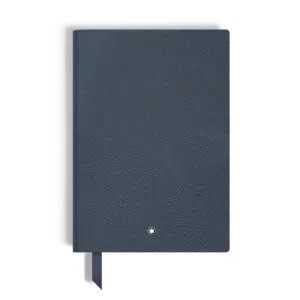 Montblanc Medium Notebook In Grain Leather, Lined Pages - Blue